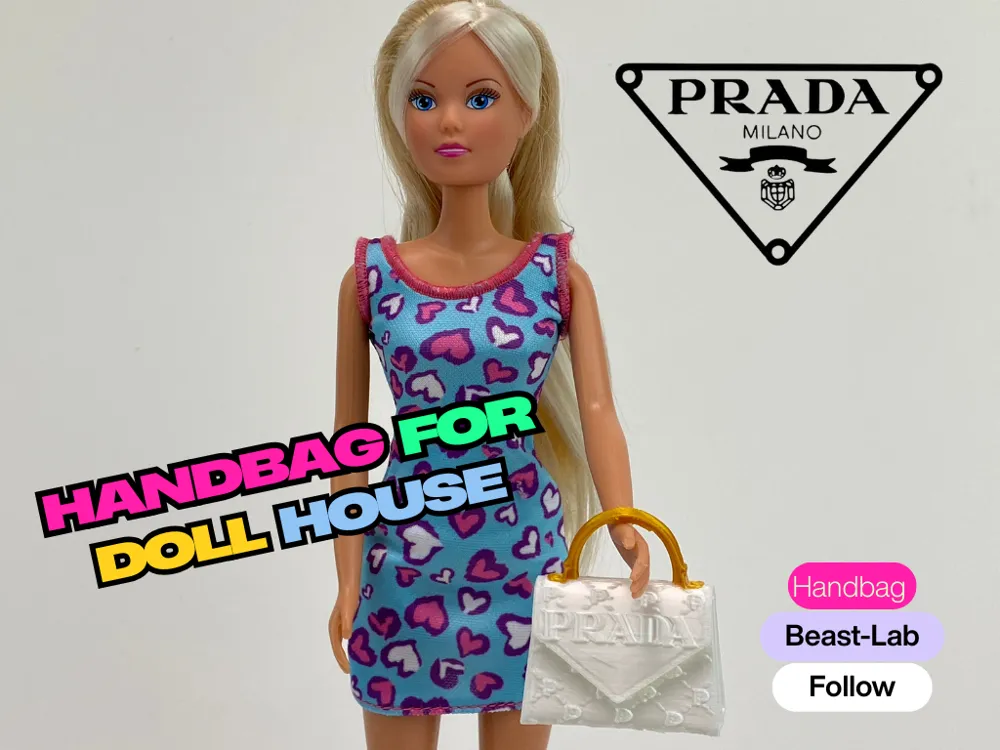 Barbie Prada Fashion Handbag Designer Doll Size - Free 3D Print Model ...