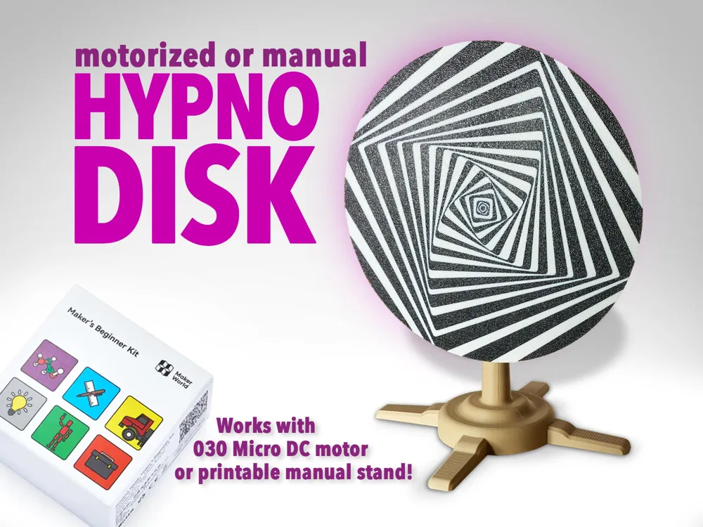 Hypnotic Disk (with or without 030 micro dc motor) - Free 3D Print ...