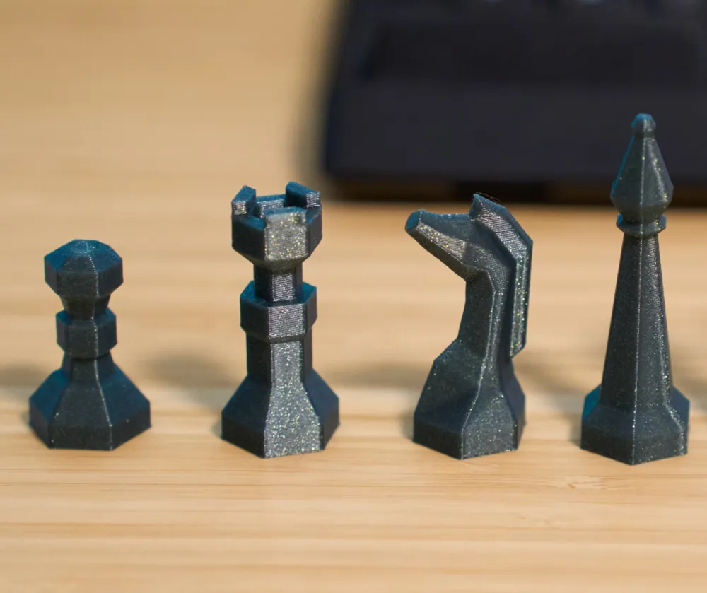 Low Poly Chess Set by pearigee - MakerWorld