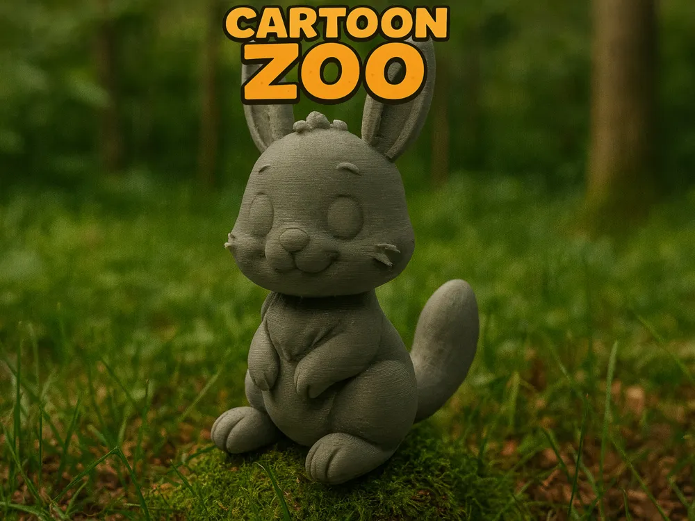 Cute Cartoon Rabbit - Cartoon Zoo - Free 3D Print Model - MakerWorld
