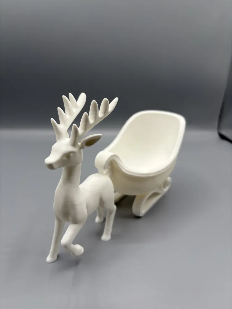 Reindeer & Sleigh Christmas Catchall Bowl - Free 3D Print Model ...