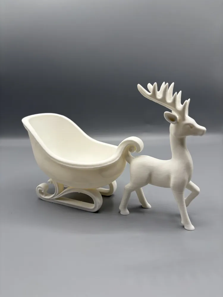 Reindeer & Sleigh Christmas Catchall Bowl - Free 3D Print Model ...