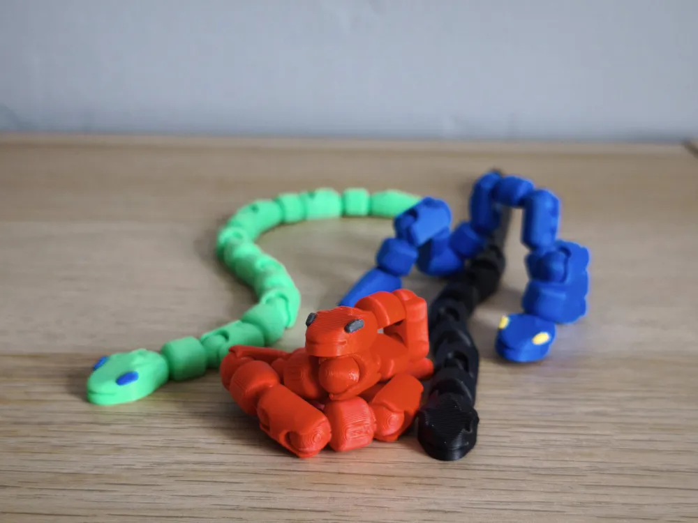 Blank Man's Pet Snake – Noodle - Free 3D Print Model - MakerWorld