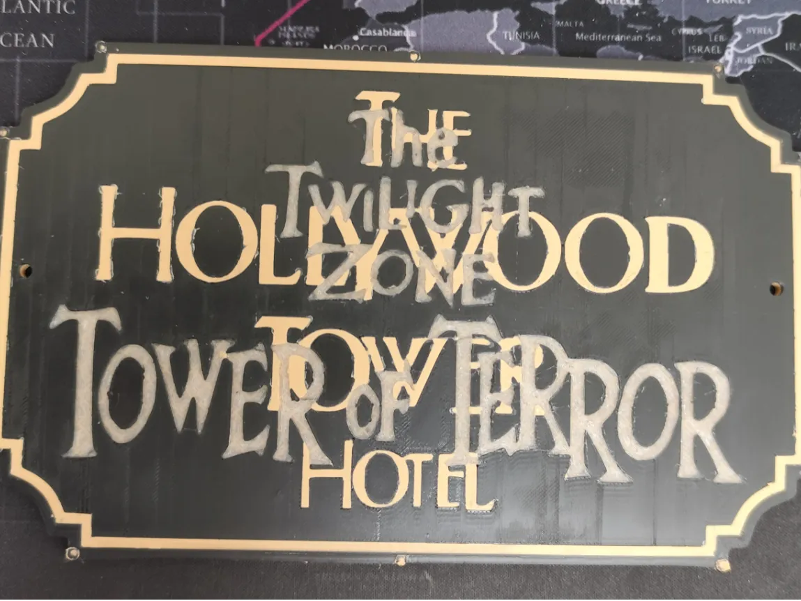 Tower of Terror Disneyland Sign - Free 3D Print Model - MakerWorld