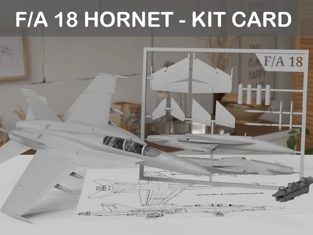 F18 Hornet - Kit Card by Crea_Hicks MakerWorld: Download Free 3D Models