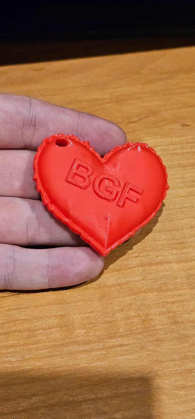 BGF Best Girlfriend heart keychain Valentine's Day by Emashi - MakerWorld
