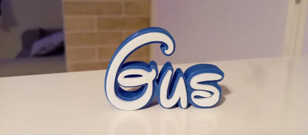 Gus Disney Name Sign Decor Room art baby shower - Free 3D Print Model ...