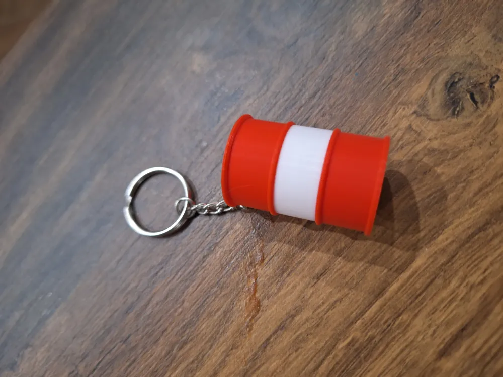 Oil Barrel Keychain - Free 3D Print Model - MakerWorld