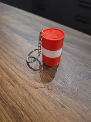 Oil Barrel Keychain - Free 3D Print Model - MakerWorld