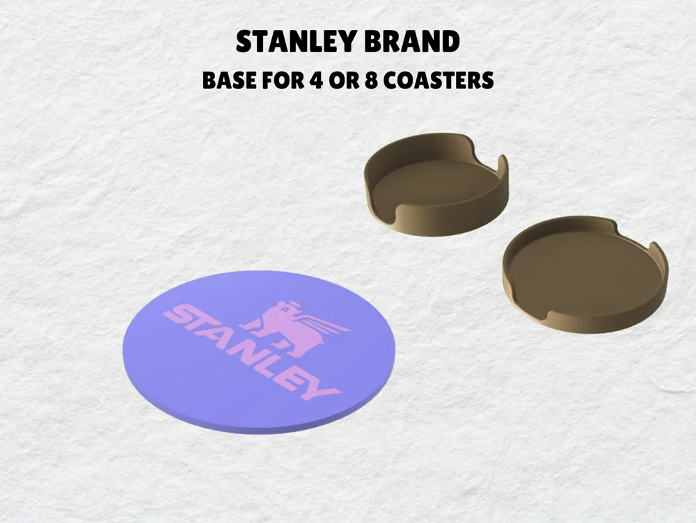 STANLEY Coasters with bases for 4 or 8 coasters - Perfect for a party ...