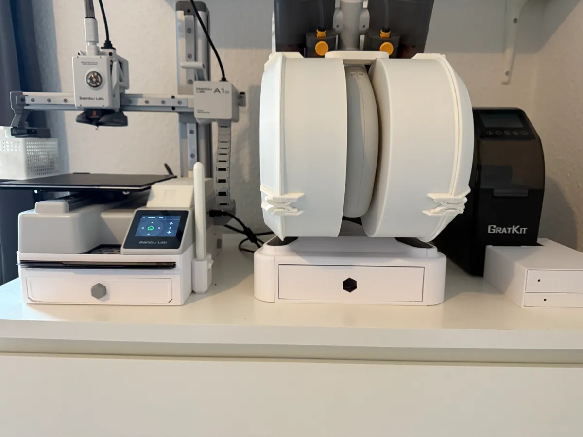 ams lite stand with drawer - Free 3D Print Model - MakerWorld