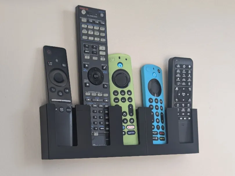 Wall Mount Remote Control Holder for 4 / 5 remotes Remixed by Grenz2020 ...