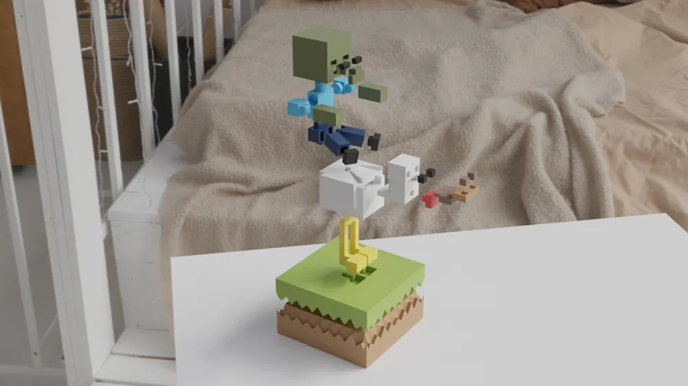 Minecraft Chicken Jockey (AMS Optional) by Z3D MakerWorld: Download ...