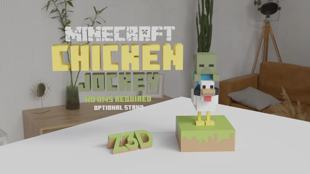 Minecraft Chicken Jockey (AMS Optional) by Z3D MakerWorld: Download ...
