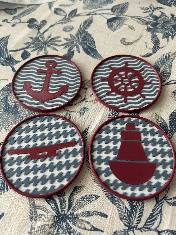 Nautical Coasters by Parmajon3 - MakerWorld