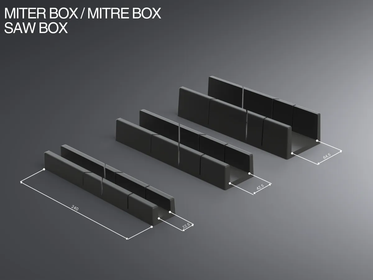 Miter / Mitre / Saw Box - 3 Sizes - Free 3D Print Model - MakerWorld