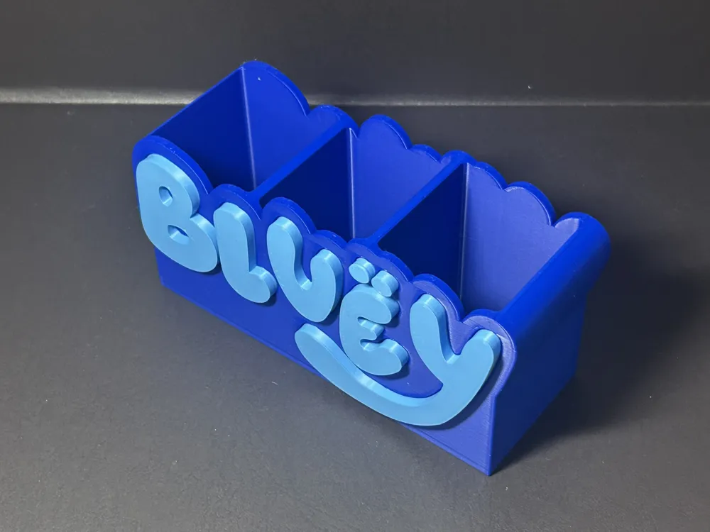 Bouncy Name Desk Organizer - Full Customizable - Free 3D Print Model ...