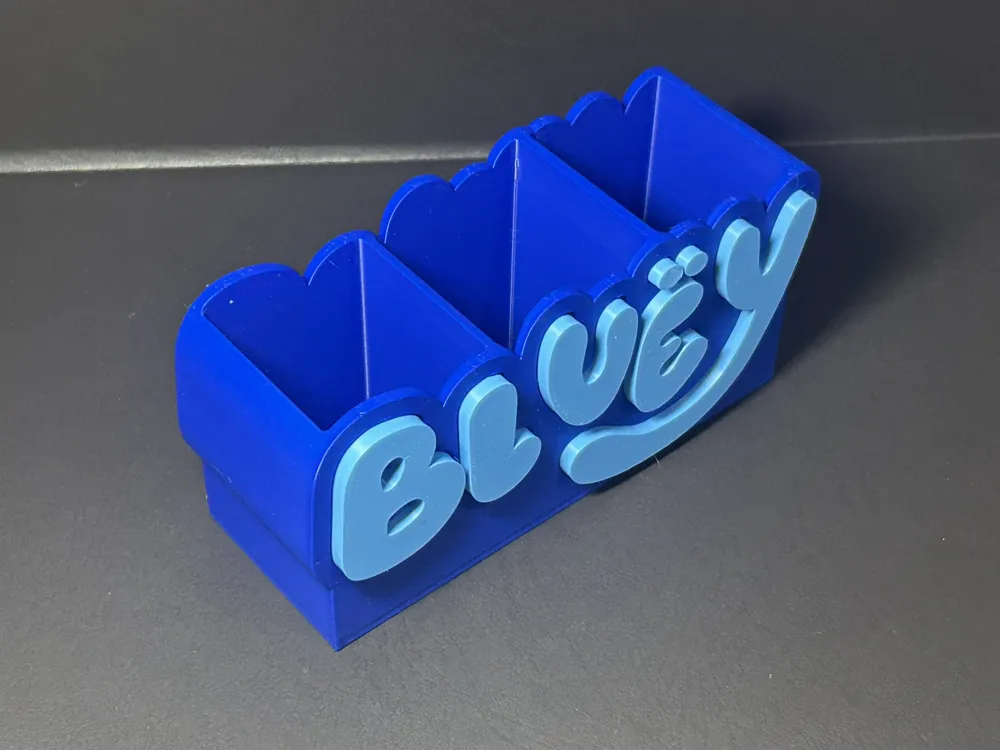 Bouncy Name Desk Organizer - Full Customizable - Free 3D Print Model ...