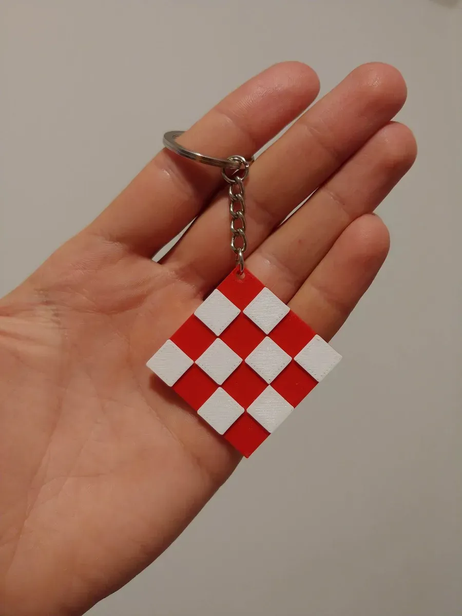 Croatian (Hrvatska) flag Key chain by everydaynormalguy99 - MakerWorld