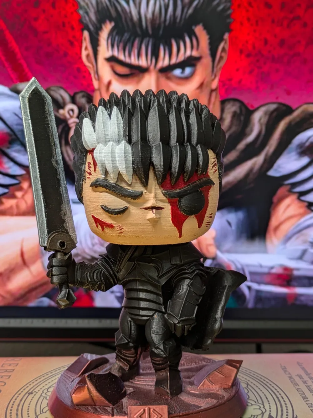Guts Berserk Funko Pop Figure by Rusky MakerWorld: Download Free 3D Models