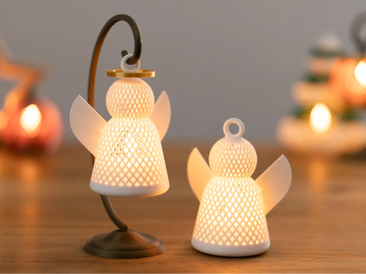 Mini Christmas Angel Tea Light Ornament - Free 3D Print Model - MakerWorld