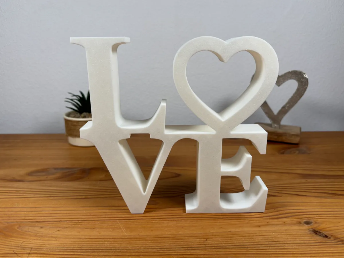 Love mit Herz - Deko Aufsteller mit Schriftzug – Kostenloses 3D ...