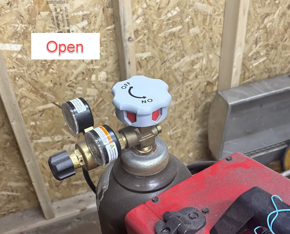 Gas Cylinder Valve Position Indicator - Free 3D Print Model - MakerWorld