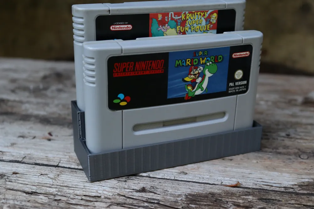 SNES Cartridge Holder Reloaded - Free 3D Print Model - MakerWorld