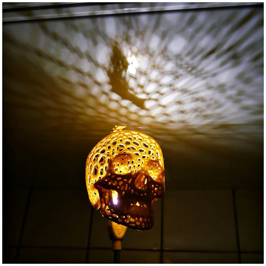 Skull lamps - Voronoi Style - Free 3D Print Model - MakerWorld