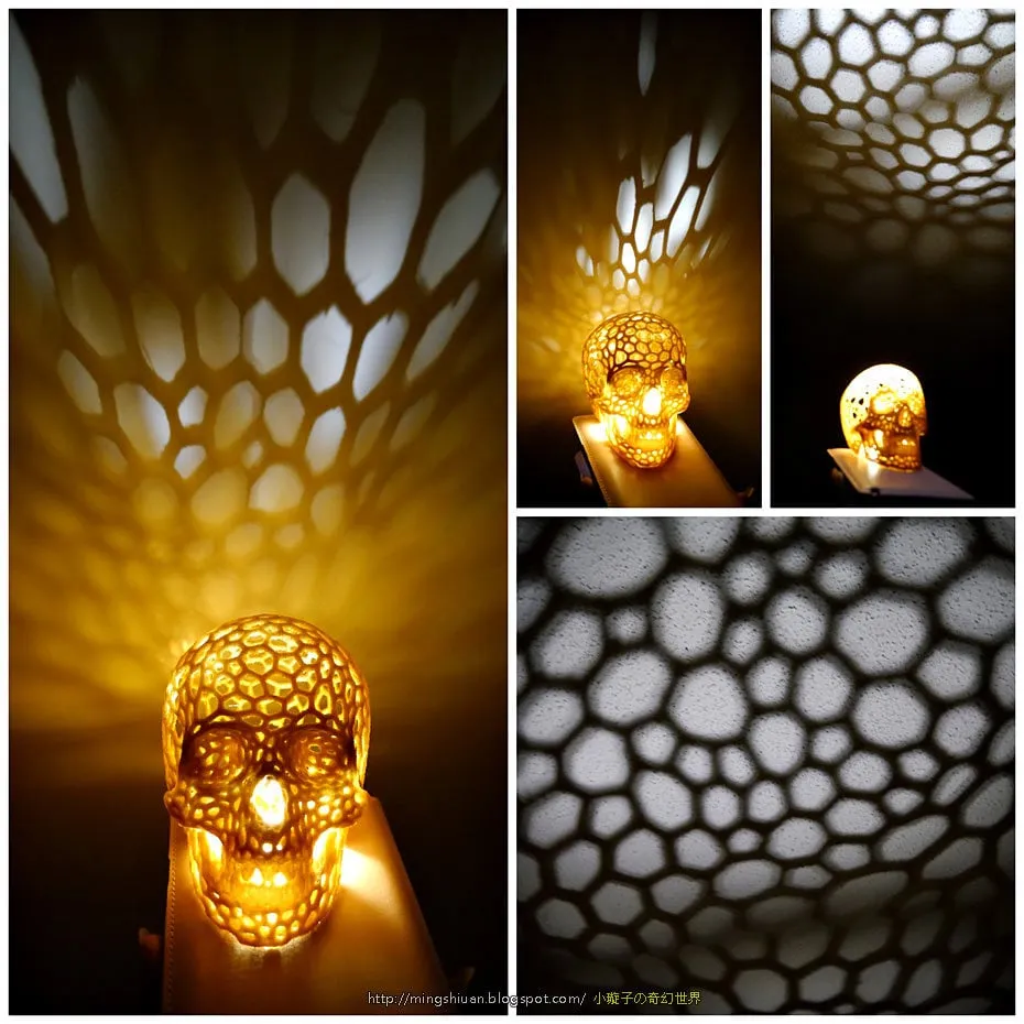 Skull lamps - Voronoi Style - Free 3D Print Model - MakerWorld