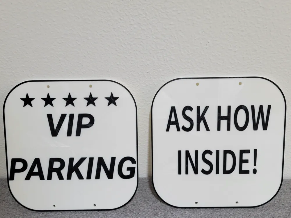 VIP Parking Sign by Nailfoot - MakerWorld