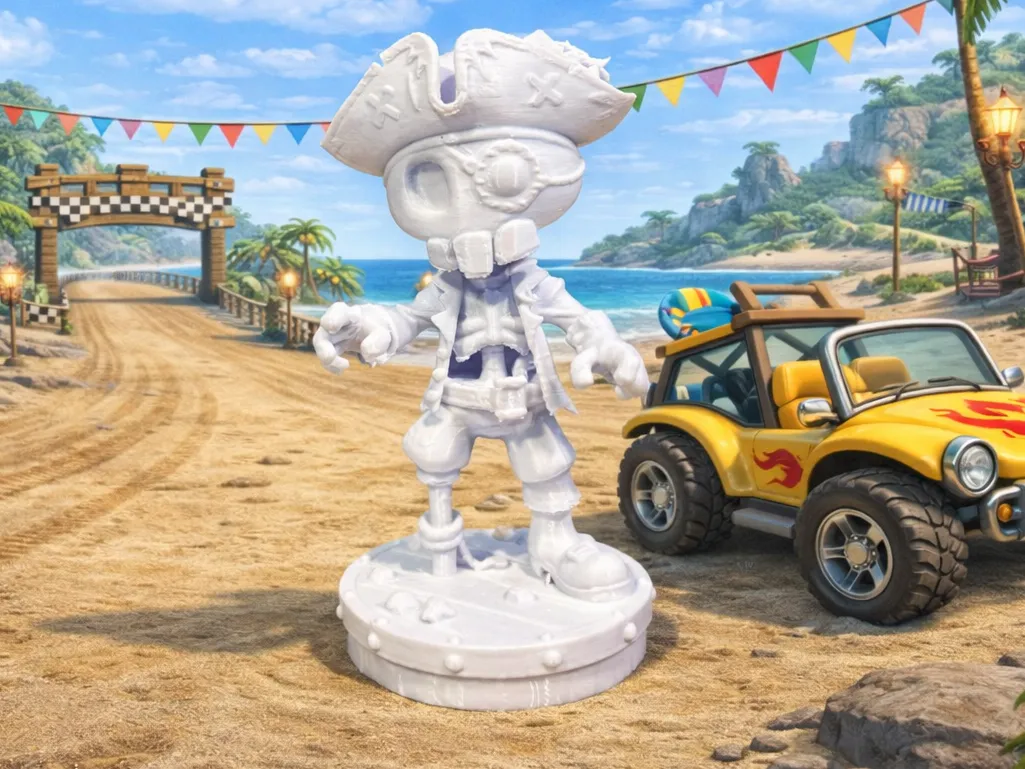 MC SKELLY - Beach Buggy Racing - Figurine - Free 3D Print Model ...