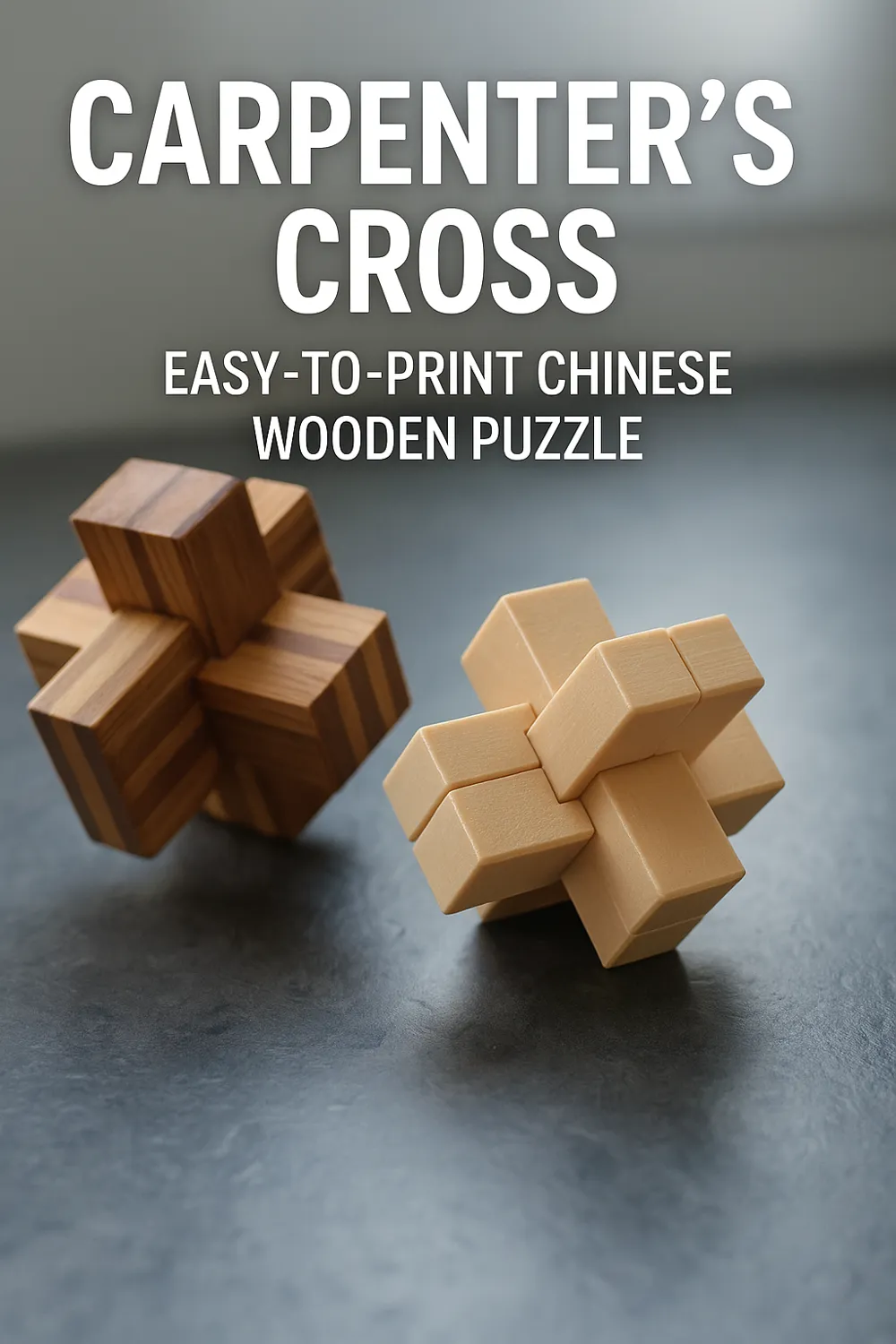 Carpenter's Cross – Chinese Wooden Puzzle by AnonymOus63 MakerWorld: Download Free 3D Models