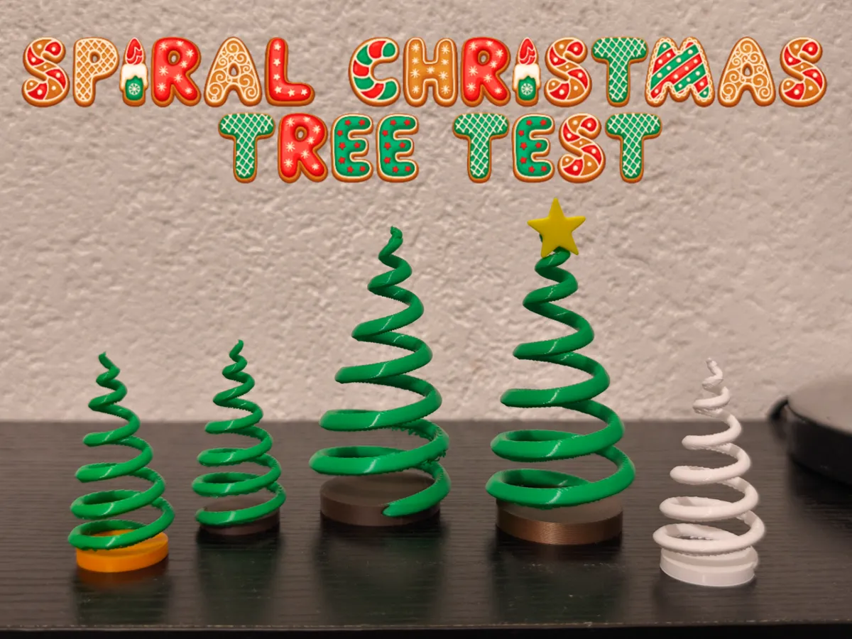 Spiral Christmas Tree Test - no supports - Free 3D Print Model - MakerWorld