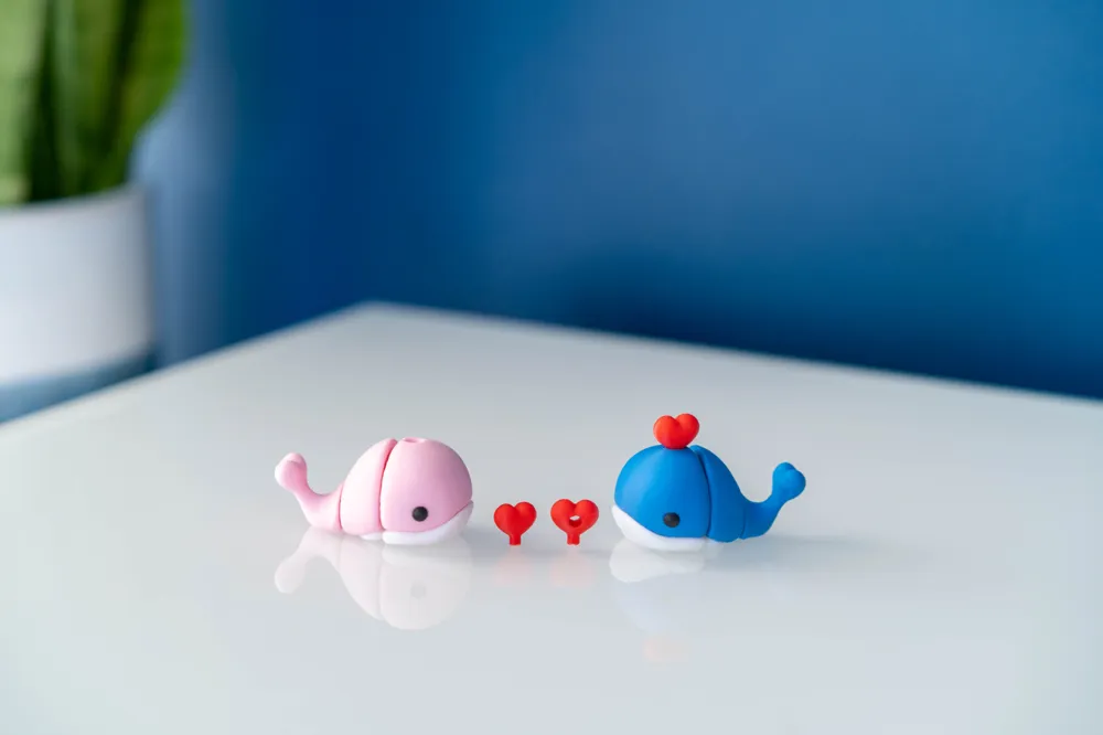 Articulated Whale Flexi Toy (Magnet & Keychain) - Free 3D Print Model ...
