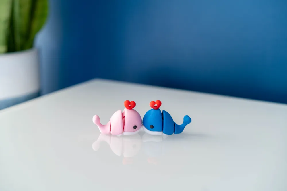 Articulated Whale Flexi Toy (Magnet & Keychain) - Free 3D Print Model ...