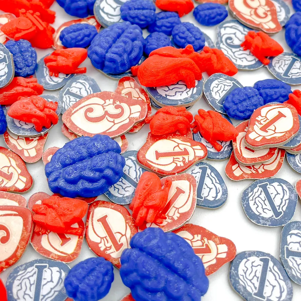 Arkham Horror 3rd Hearts Brains Tokens Set by WeezyFBaby - MakerWorld