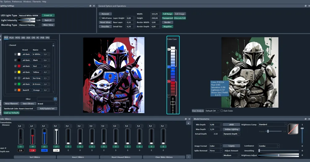 Hueforge Mandalorian & Grogu - American Style by Luckyfer - MakerWorld