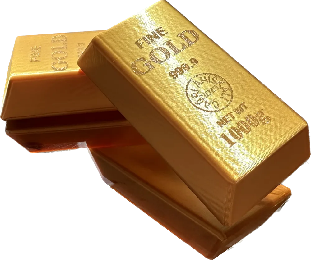 Gold Bar (Real Size) by cagriahiskali - MakerWorld