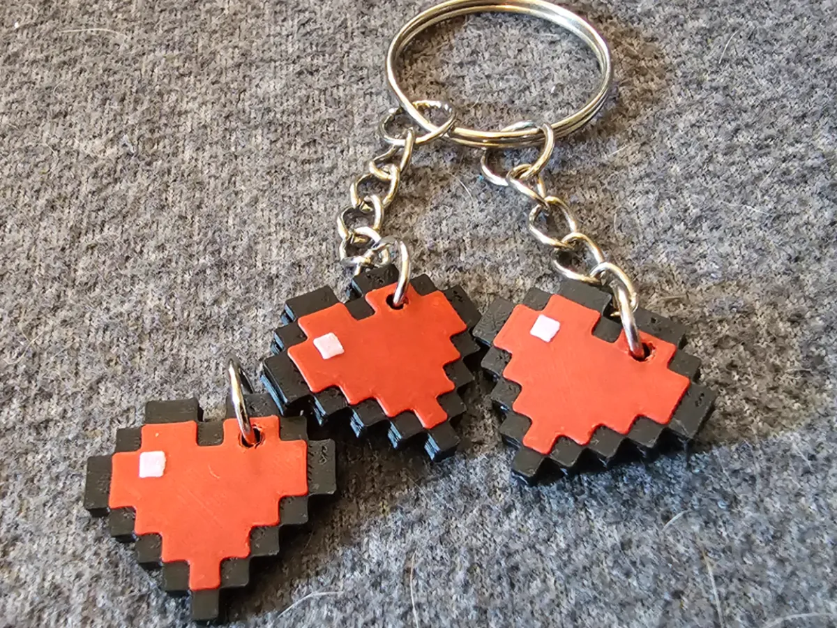Breloque cœur Minecraft par Nightshade Novelties MakerWorld ...