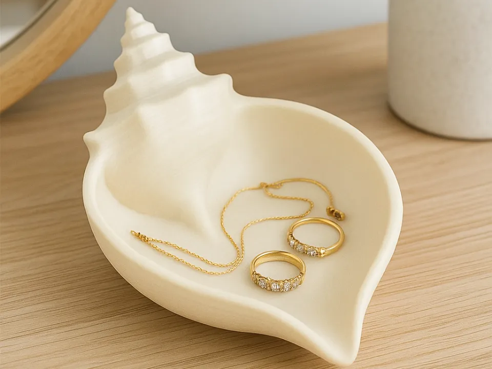 Conch Shell Jewelry Tray - Free 3D Print Model - MakerWorld