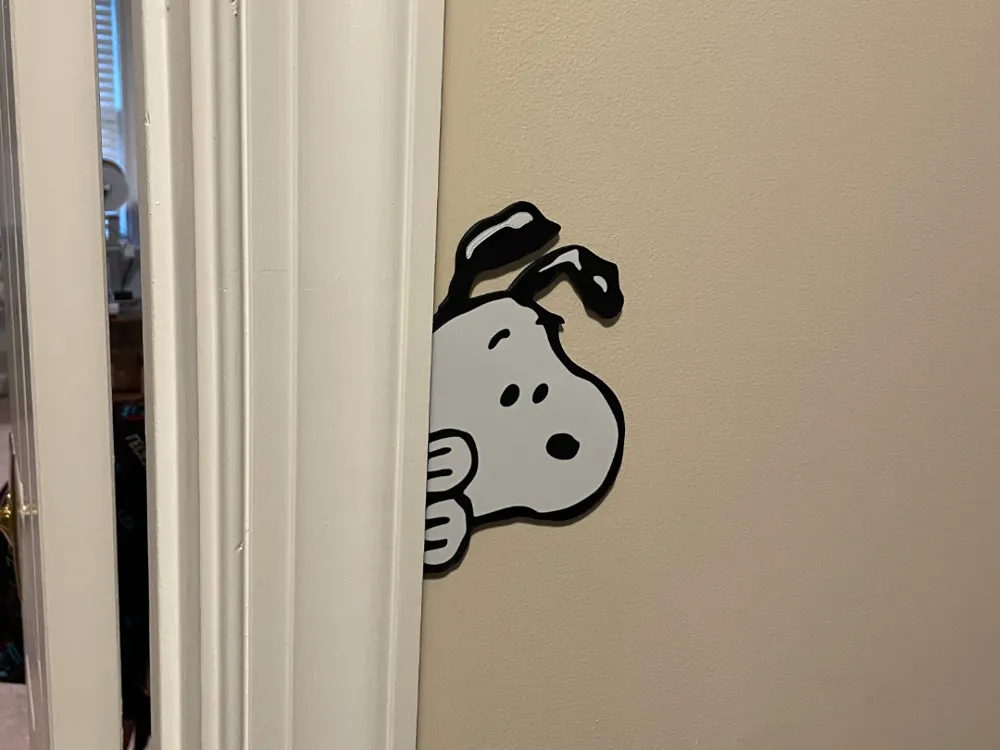 Snoopy Door Hanger / 2 color / Peanuts / by 3D Prints This Week ...