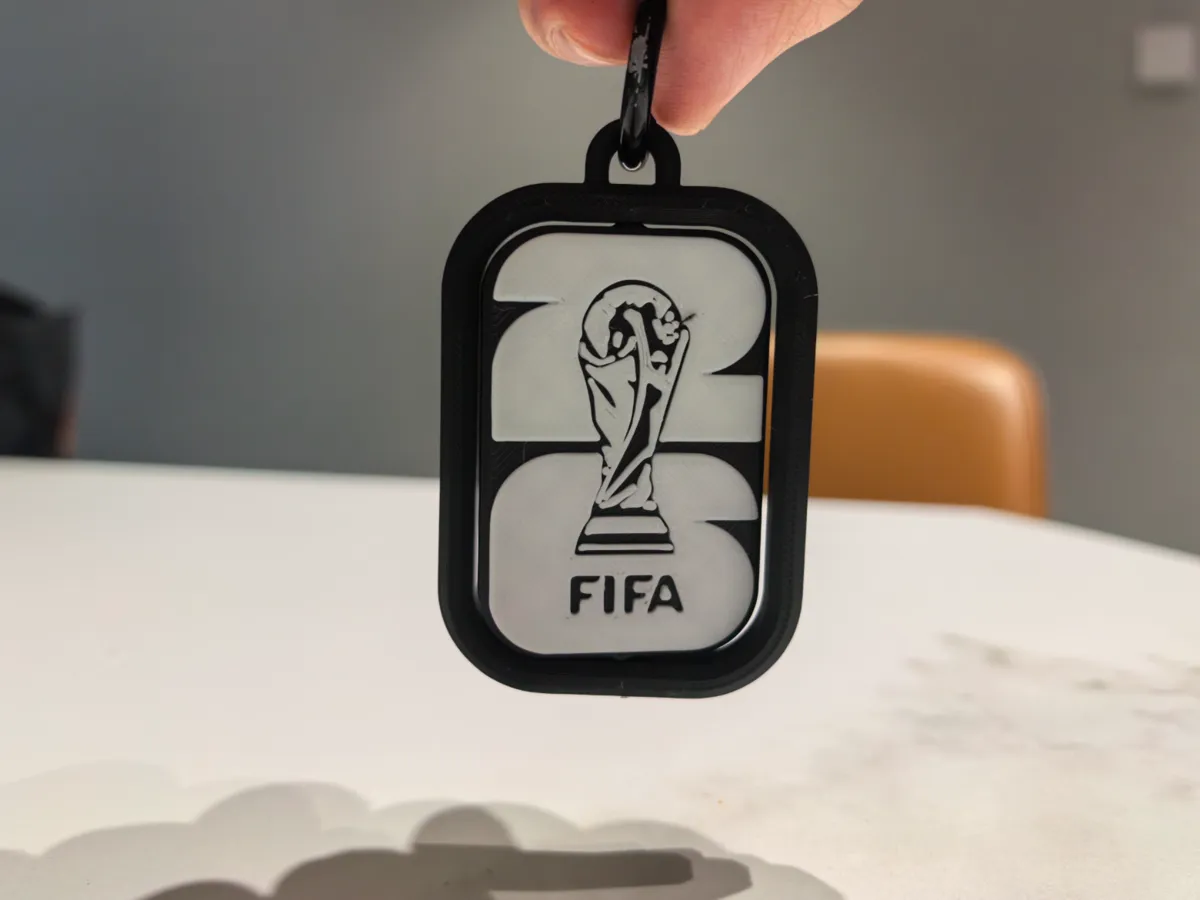 World Cup Tag Keychain Logo Rotating Charm - Free 3D Print Model ...