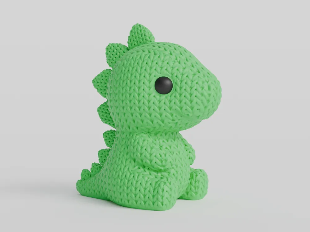 Knitted Stegosaurus Dinosaur - Free 3D Print Model - MakerWorld