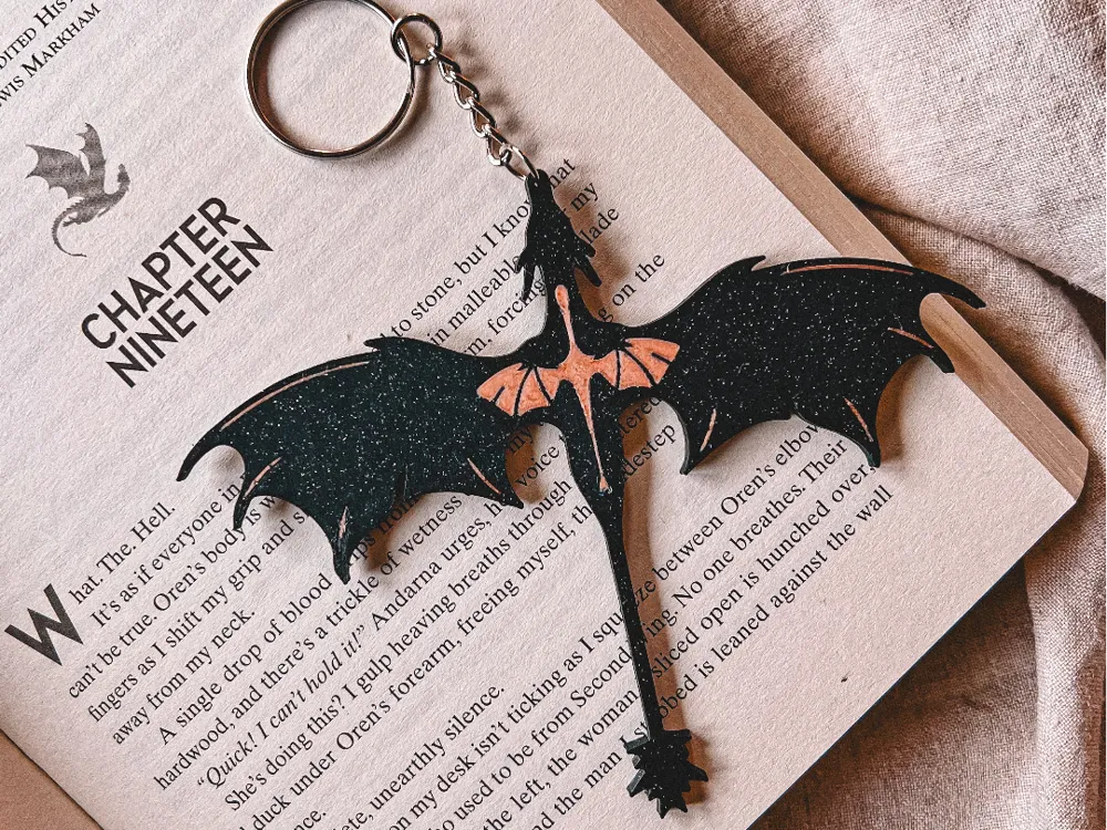 Fourth Wing Dragons Keychain by Jasons Dreamland - MakerWorld