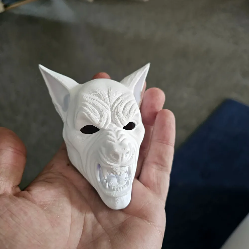 Werewolf Mask "NO HAIR" - Free 3D Print Model - MakerWorld