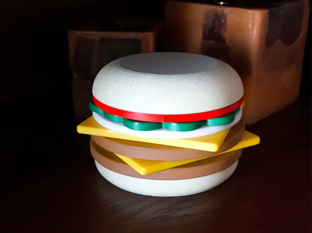 Cheeseburger Stackable Coaster Set by braga3dprint MakerWorld: Download ...