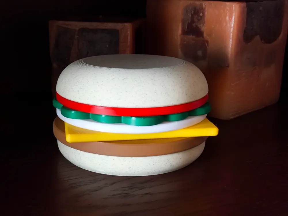 Cheeseburger Stackable Coaster Set by braga3dprint MakerWorld: Download ...