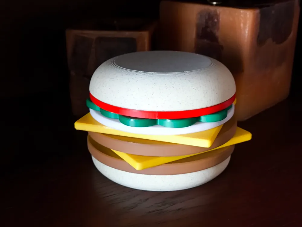 Cheeseburger Stackable Coaster Set by braga3dprint MakerWorld: Download ...