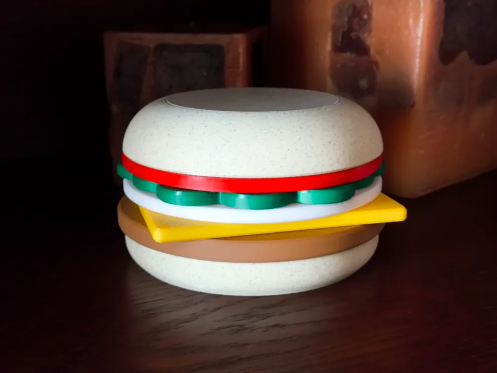 Cheeseburger Stackable Coaster Set by braga3dprint MakerWorld: Download ...
